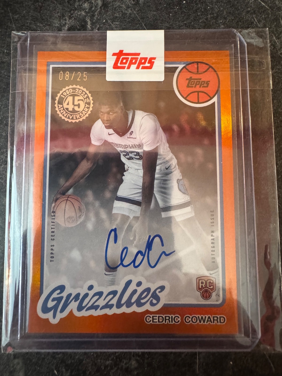 2025-26 Topps - Flagship Cedric Coward 80-81 Rc Auto Orange Rainbow ...