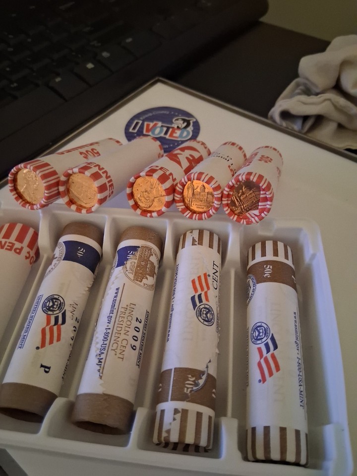 2009-10 Lincoln Cent Mint Wrapped P & D 10 Roll Set LP1 LP2 LP3 LP4 LP5 ...