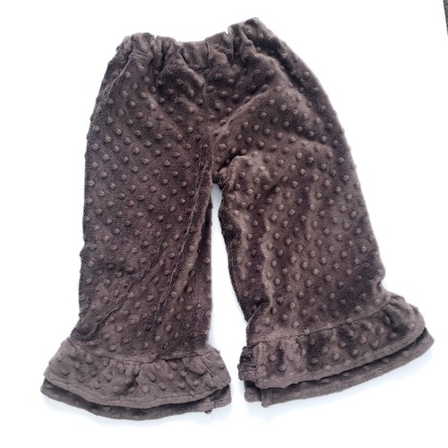 Handmade Soft Brown Minky Dot Pants Fit Like 4, Ruffle Bottom Soft ...