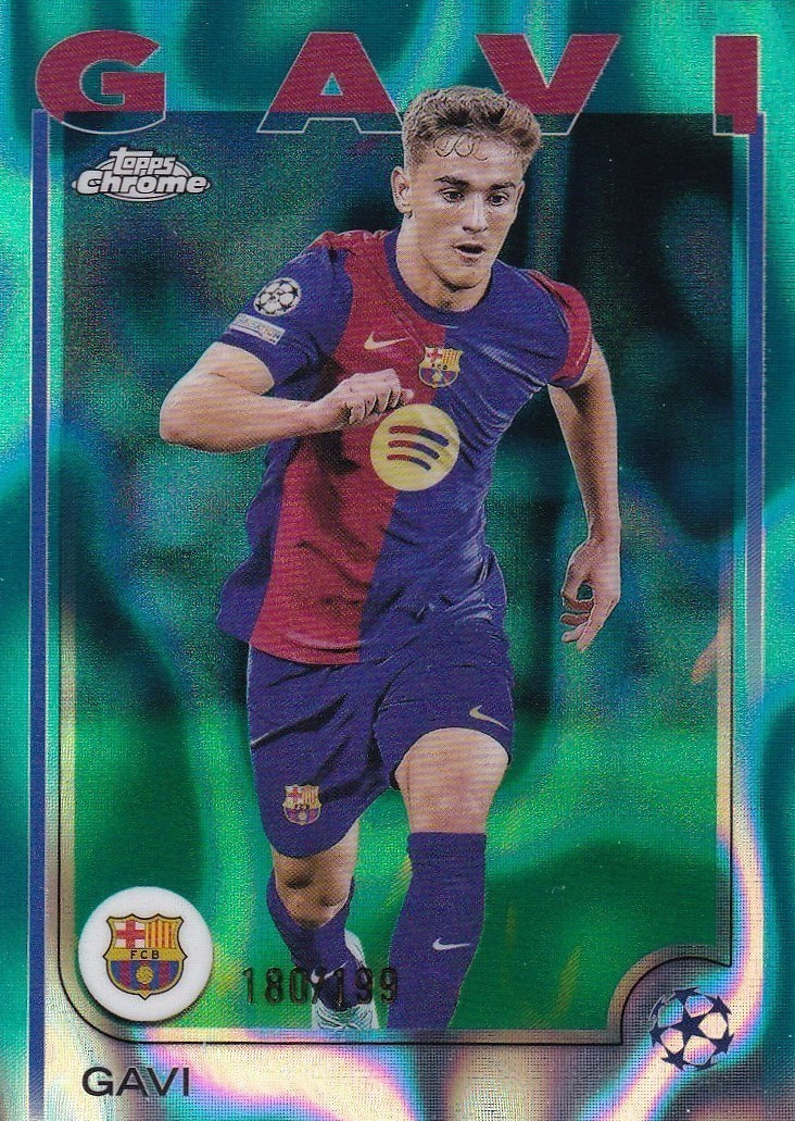 2024-25 Topps Chrome Uefa Club Competitions - Gavi #6 Aqua Lava ...