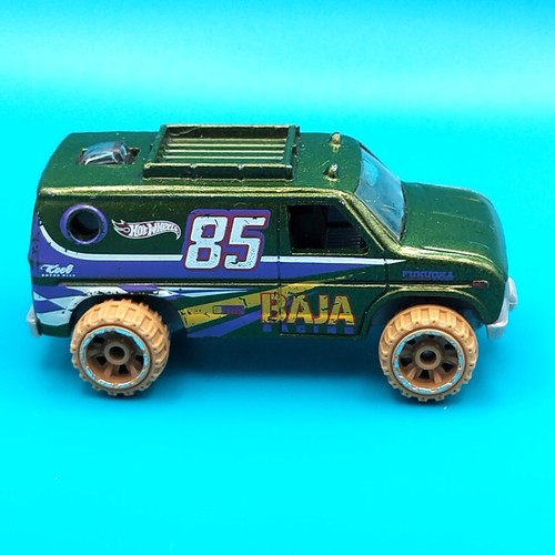 Hot Wheels Baja Van #85 Green Die Cast 1:64 1997 Vintage 90s Off Road ...