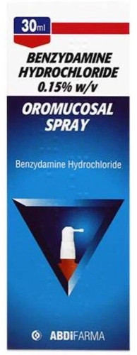 DIFFLAM GENERIC - Benzydamine Hydrochloride 0.15% Throat Spray 30ml ...