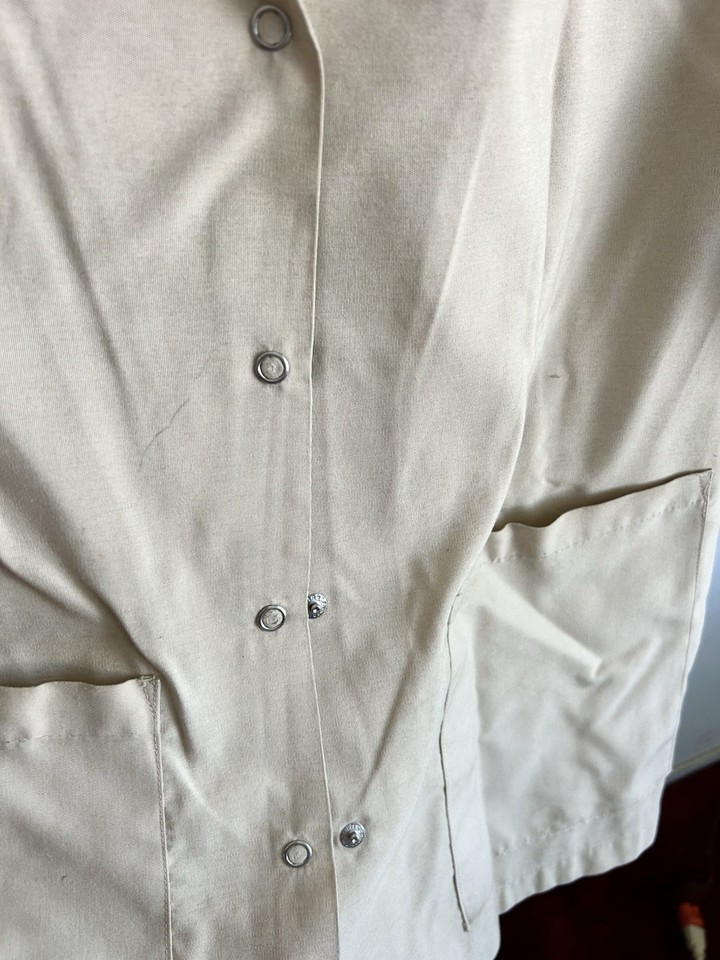 Lot of 2 See’s Candies Employee Uniform Work Shirts Confectionery Khaki ...