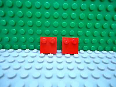Lego 2 Red 2x2 base plate with 2 studs on the edge NEW | eBay