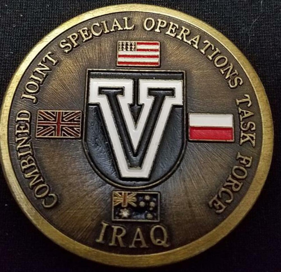 Task Force Dagger TF-Dagger OIF 5th SFG (A) Deployment Challenge Coin ...
