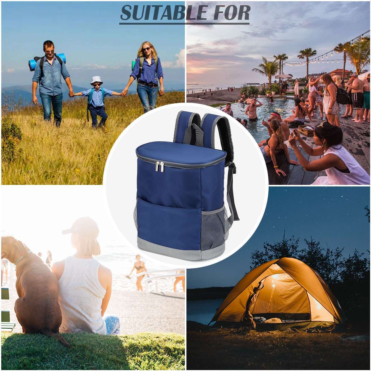 Cooler Backpack,20 Can Backpack Cooler Leak proof,Insulated Soft Cooler ...