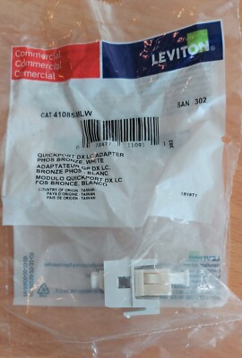 Leviton 41085-MLW Quickport DX LC Adapter White - LOT OF 10 | eBay