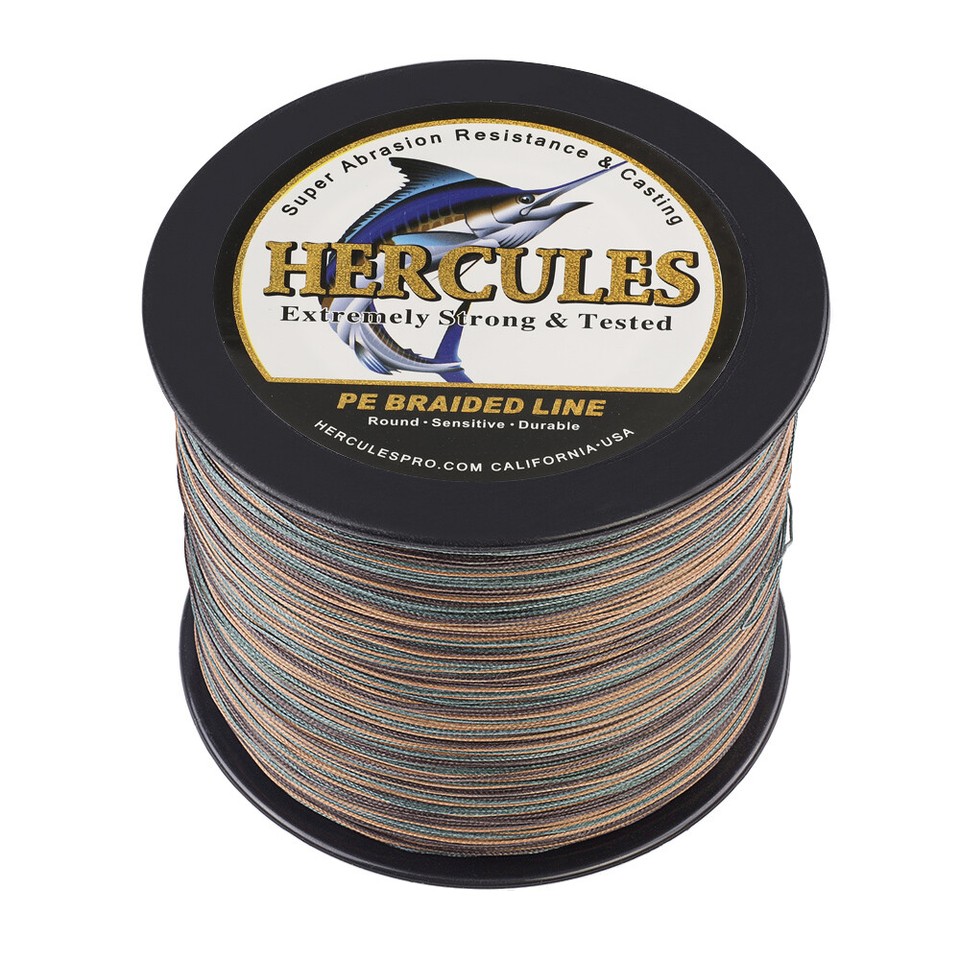 HERCULES 6lb-300lb 100M-2000M PE Super Braided Fishing Line Camoufalge ...