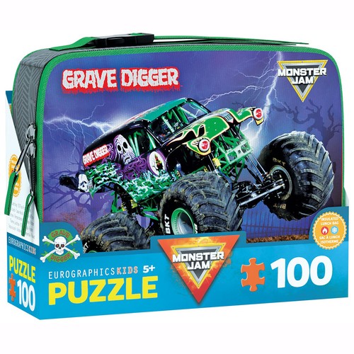 Eurographics Monster Jam Puzzle & Lunch Box - Grave Digger, 100-Piece ...
