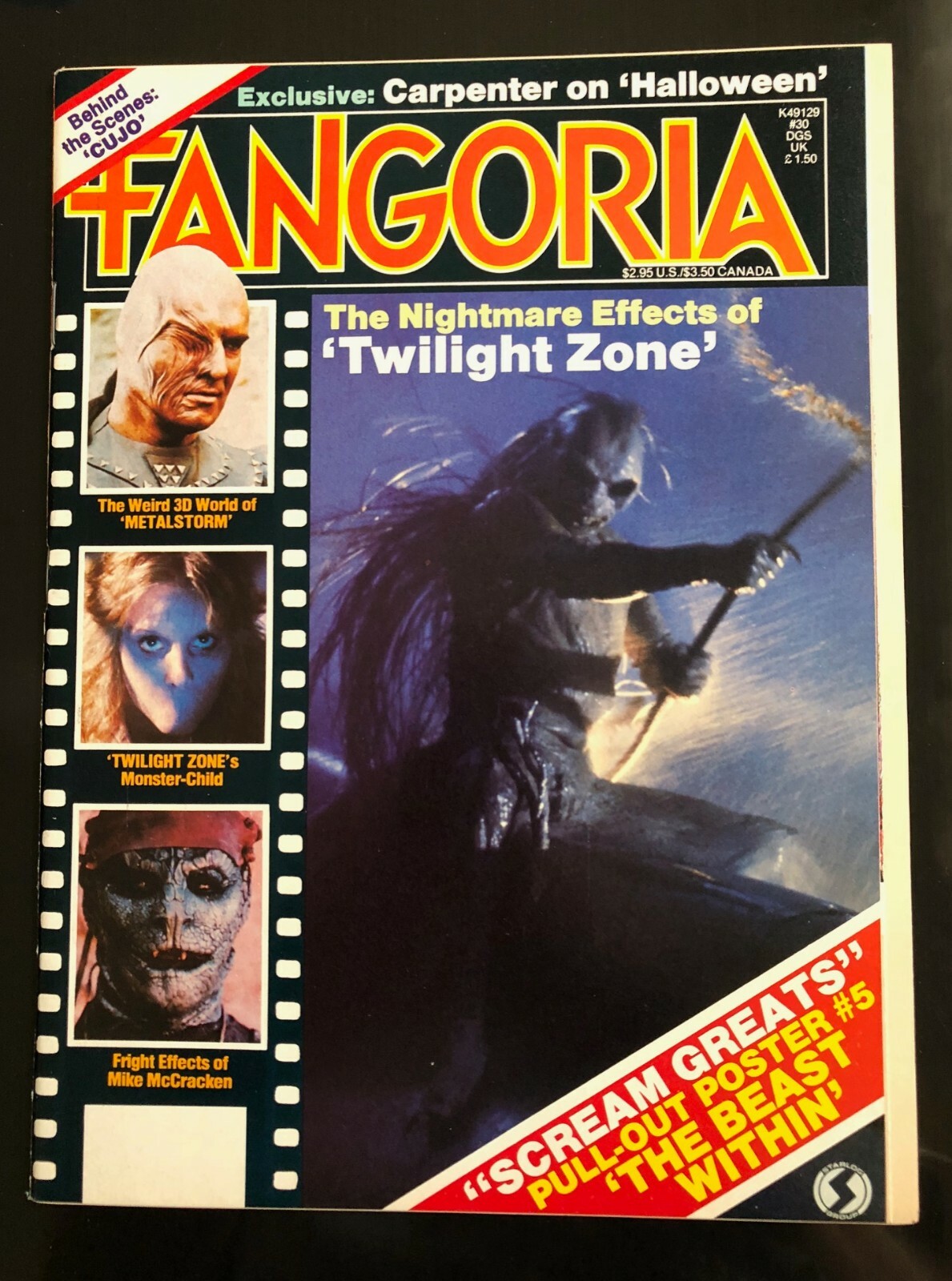 FANGORIA MAGAZINE 30 1983 TWILIGHT ZONE JOHN CARPENTER RARE VINTAGE ...