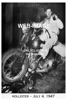 HOLLISTER BEER DRINKING MOTORCYCLE CLUB MAYHEM 12X18 POSTER HARLEY ...