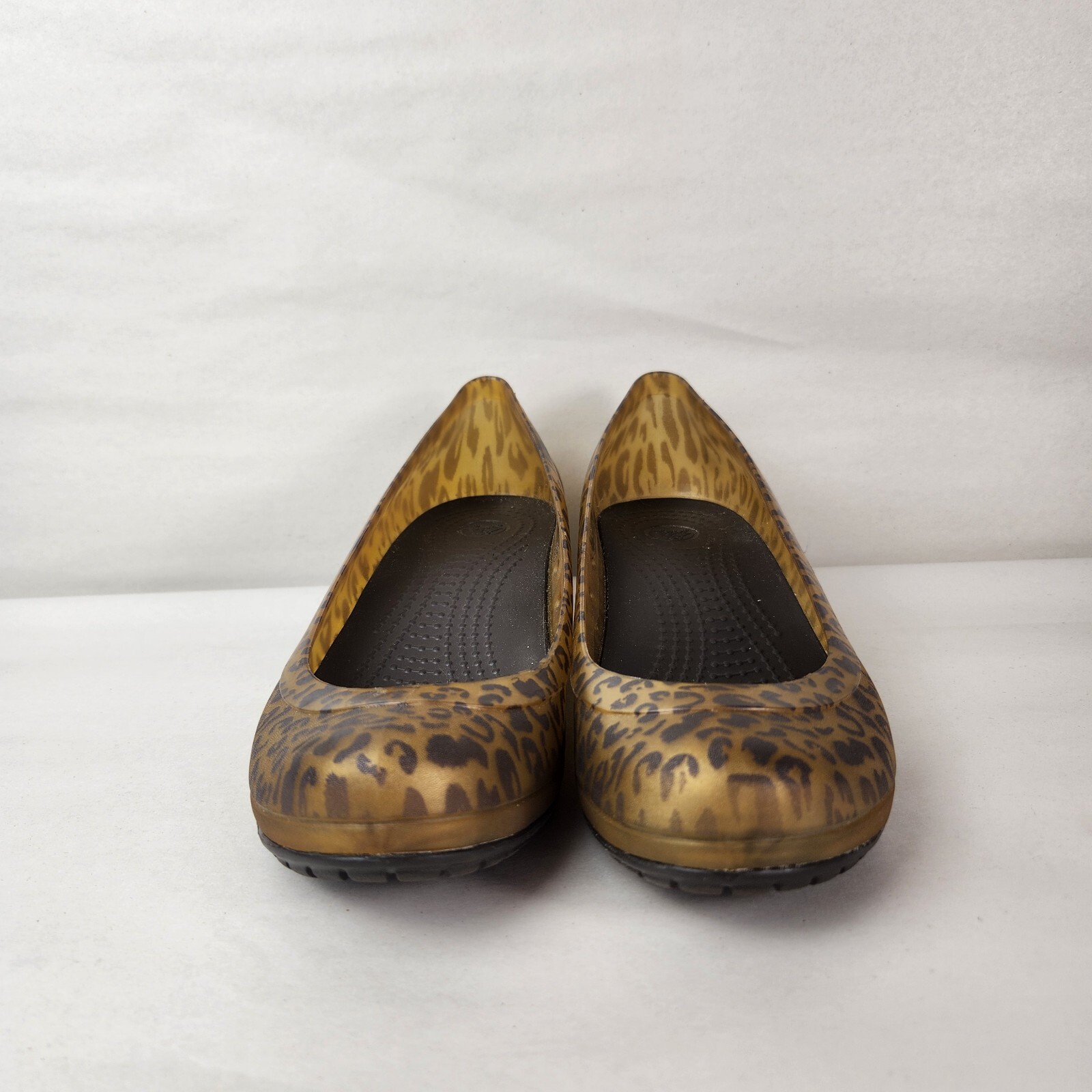 Crocs Women's Shoes Carlisa Animal Print Wedges Size 6 - Gem