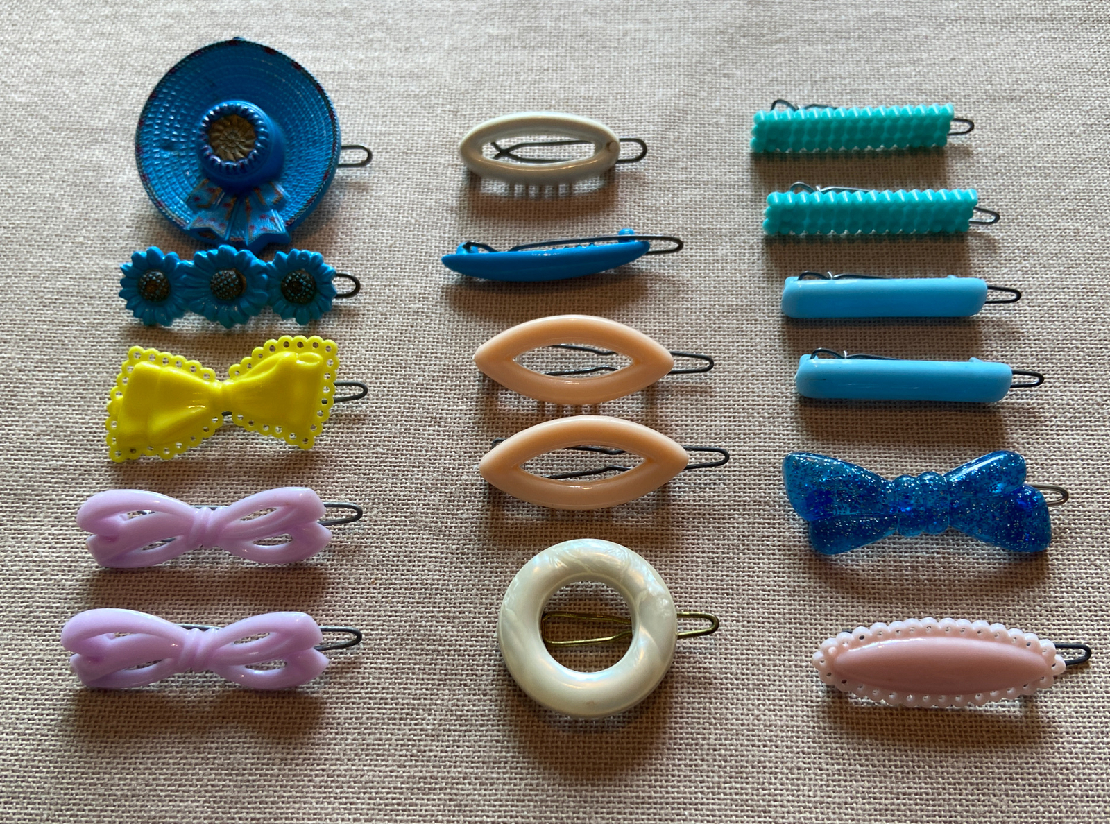 Vintage Hair Barrettes, mostly 60’s & 70’s, round one marked, made in ...