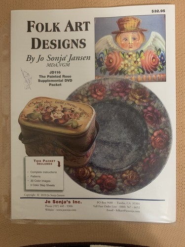 Folk Art Designs Tole Painting Pattern: The Painted Rose By Jo Sonja ...