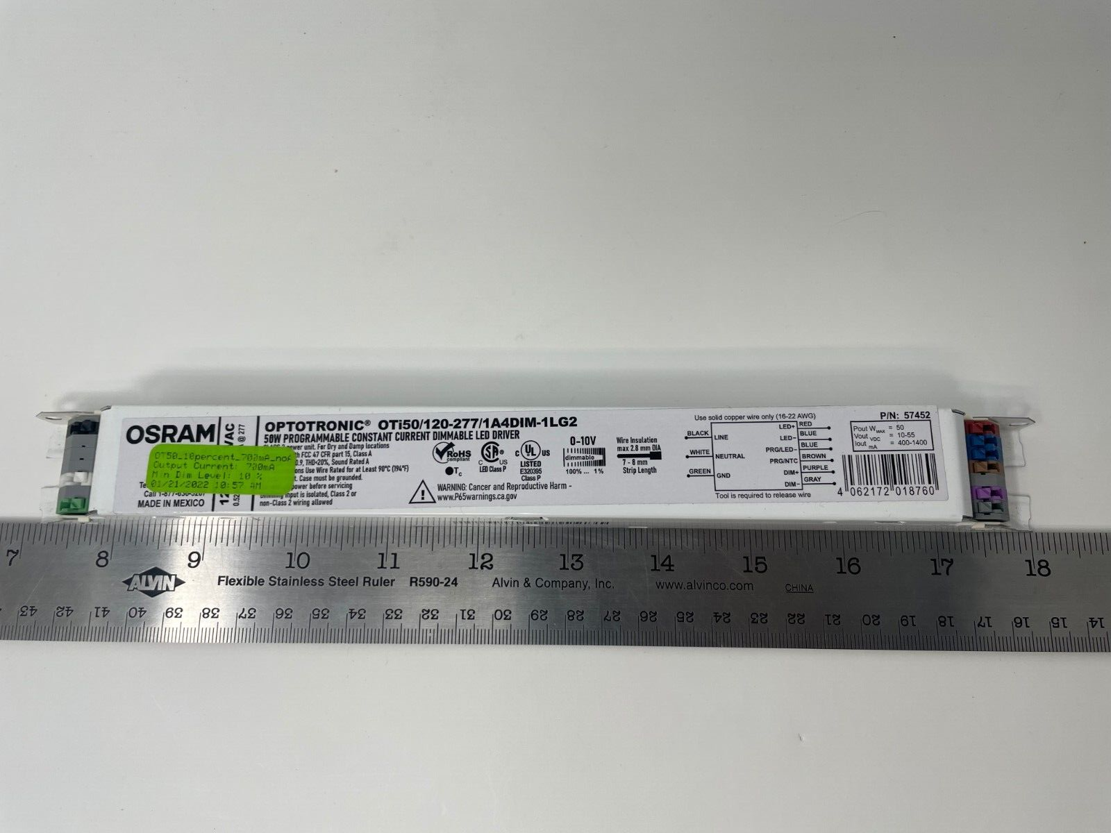 Osram 57452 Single | Oti 50/120-277/1A4/DIM-1/L G2 50W LED Driver New ...