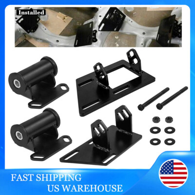 For 83-05 Conversion Motor Mounts w/ Frame Mounts Chevy GMC S10 S15 V8 ...
