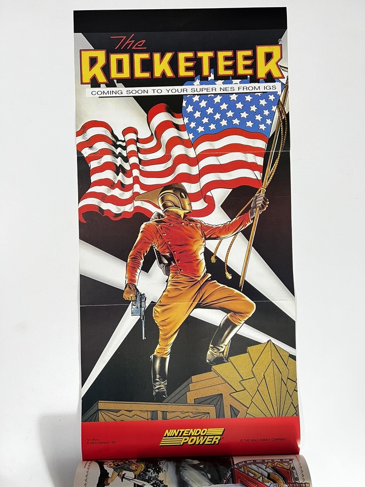 1992 THE ROCKETEER POSTER 28x58cm -SNES Super Nintendo Power, Walt ...