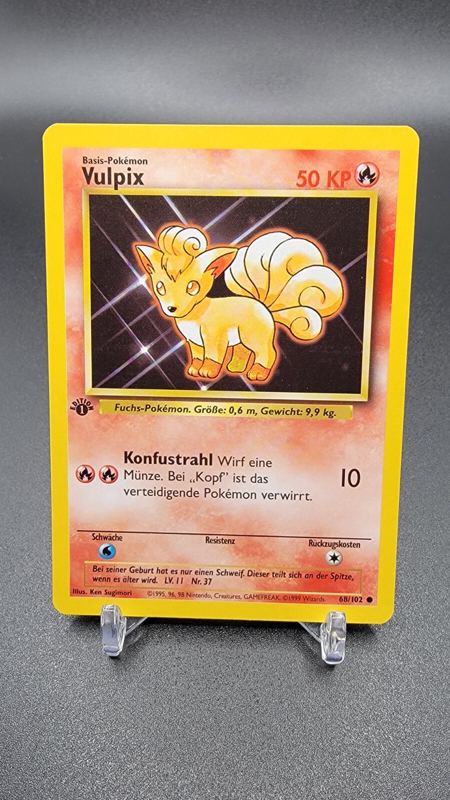 Pokemon GERMAN Base Set 1st EDITION Vulpix 68/102 Near Mint!! | eBay