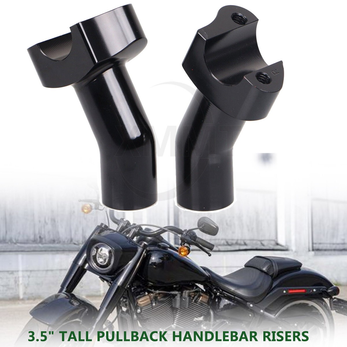 Harley Pullback Handlebars Krator 3.5 Black Motorcycle Handlebar