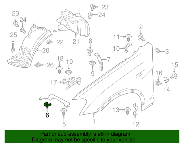 BMW OEM 11-15 X3 Fender-front Bracket Stop 51117272751 for sale online ...