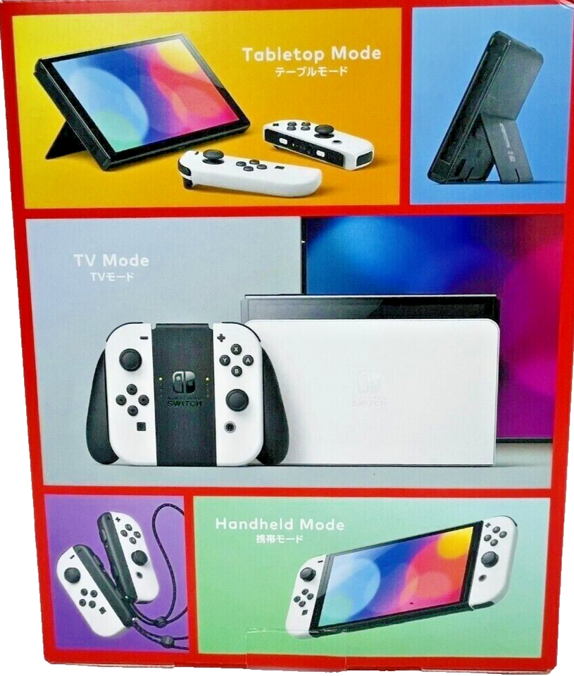[B] OLED Switch Box Only Original Nintendo White Console Empty Retail ...