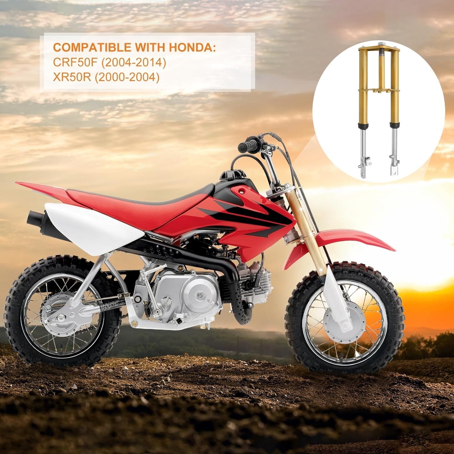 Front Forks Shock Suspension Assembly Honda 50 XR50 CRF50 2004-2014 ...