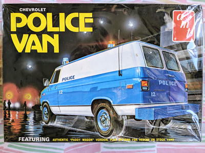 SUPER RARE! "ORIGINAL-ISSUE" VINTAGE AMT CHEVY POLICE VAN KIT **SEALED ...
