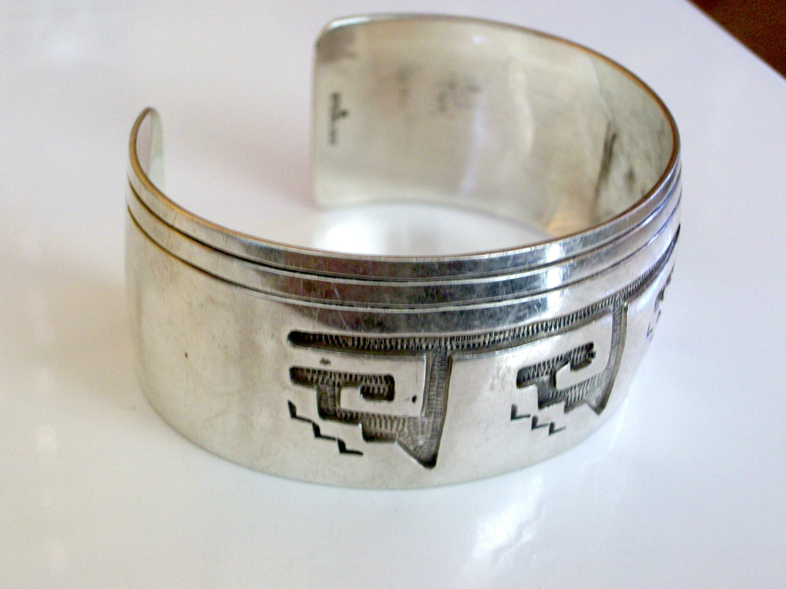 Sterling Silver Bracelet Hopi Inlay Style | eBay