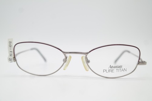 Vintage Glasses Advantage 9029 Titan Purple Silver Oval Frames | eBay ...