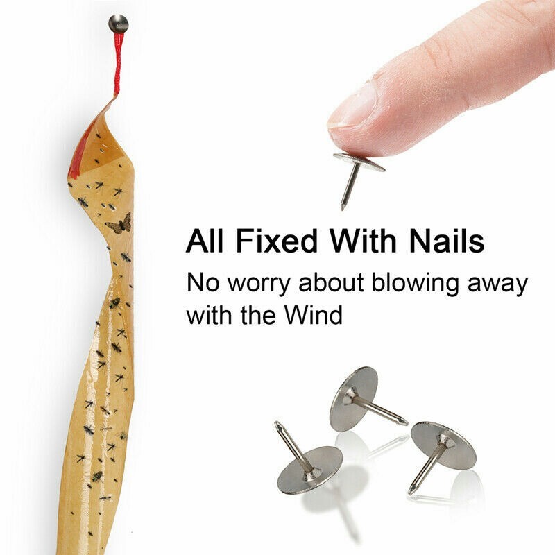 16Roll Sticky Fly Strips Paper Insect Bug Catcher Fly Killer Tape ...