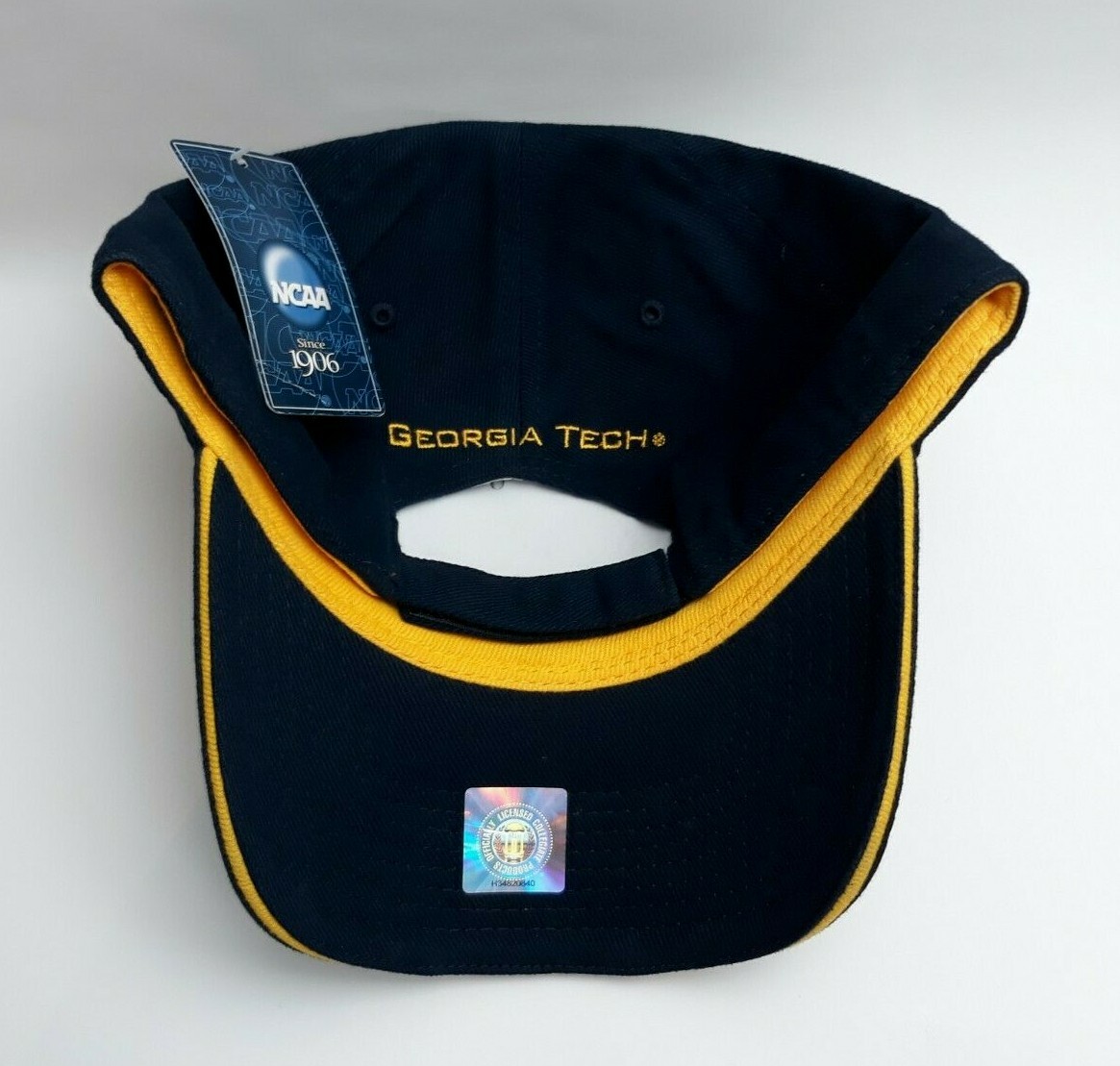 Georgia Tech Buzz Yellow Jackets Adjustable Buckle Hat Embroidered Mesh ...