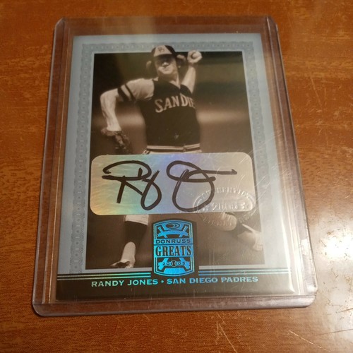 2005 Donruss Greats Randy Jones Blue Holofoil Signatures Autograph #66 ...