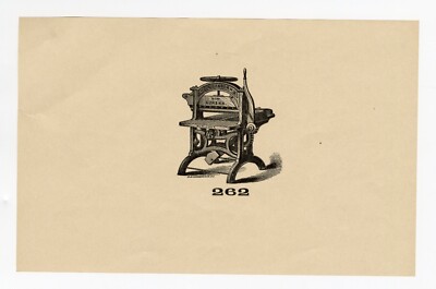 Letterpress and Printing Equipment Original Drawing | Press 262 | eBay