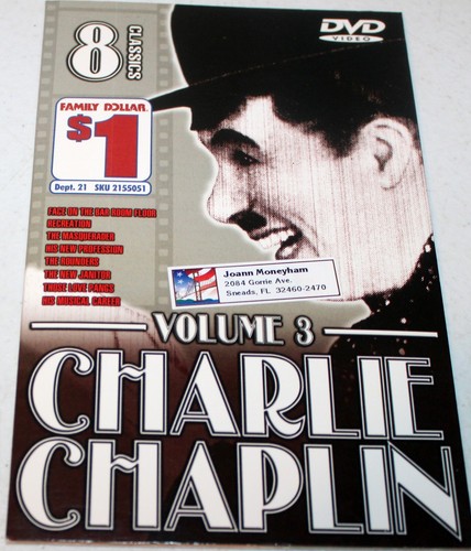 Charlie Chaplan Volume 3 (DVD, 2005) Face On The Bar Room Floor ...