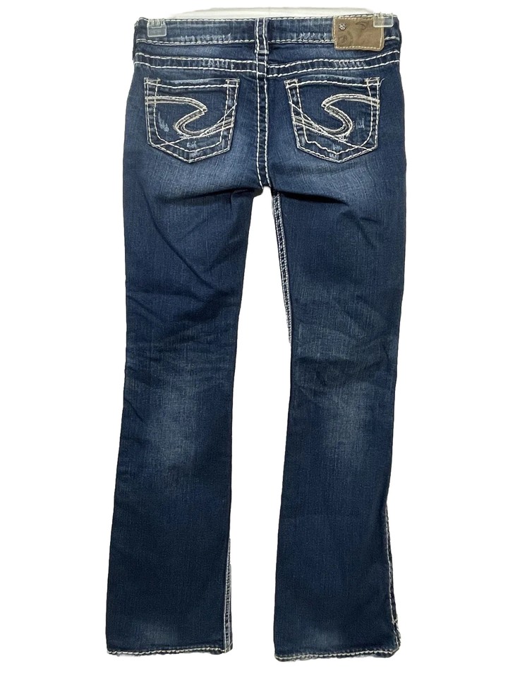 Silver Jeans 27 Tuesday Boot Cut Trouser Button Stretch Cotton Denim ...