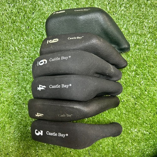 Castle Bay golf iron covers 3,4,4,6,9,9 club numbers | eBay