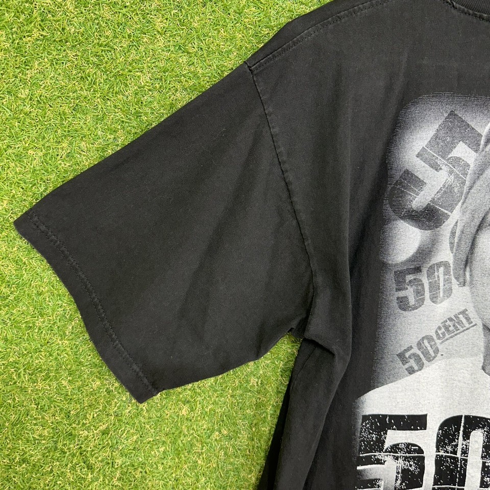 50 Cent Rap Tee G Unit T Shirt Vintage Size XL Black Hip Hop Fade ...