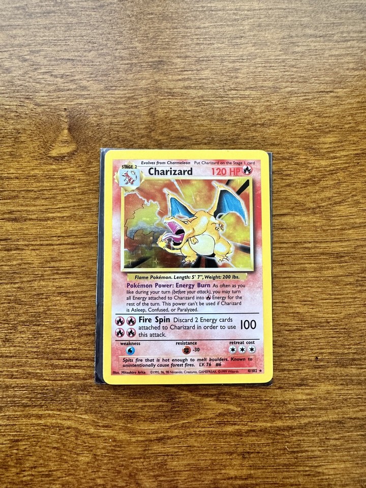 Pokémon TCG Charizard Base Set 4/102 Holo Unlimited Holo Rare | eBay