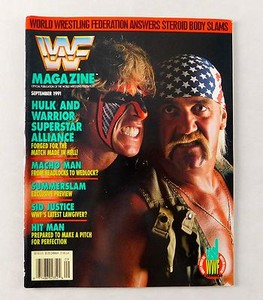 Hulk Hogan Ultimate Warrior September 1991 WWF Wrestling Magazine WWE ...
