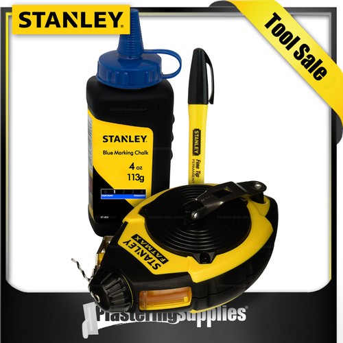 Stanley Chalk Line 30m Layout Set with Chalk and Marker 47-681 | eBay ...