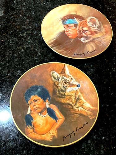 GREGORY PERILLO Collector Plates- Companion Series- 70's Set of 2 | eBay
