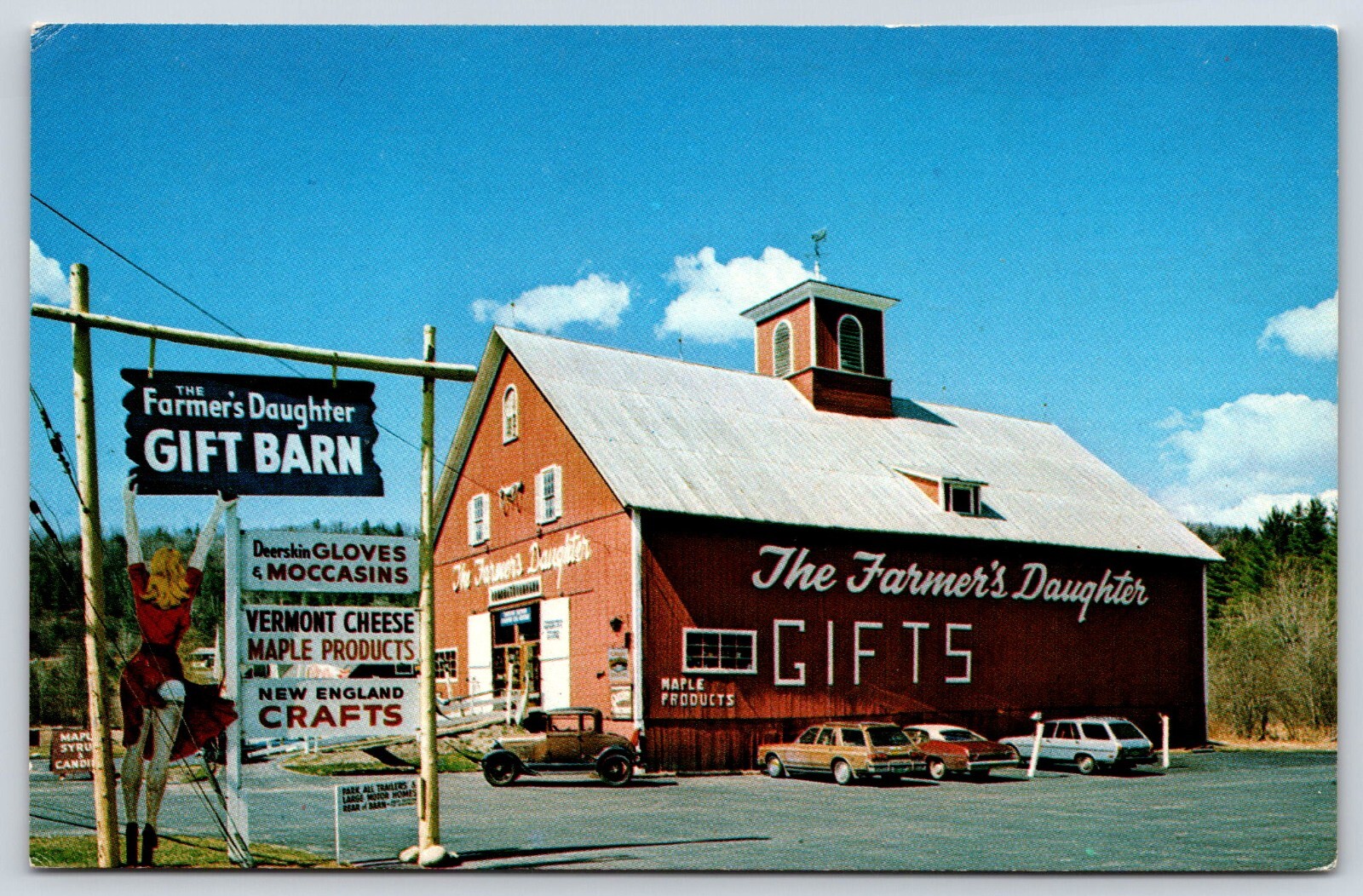 Vintage Postcard The Farmer's Daughter Country Store Gift Barn Museum ...