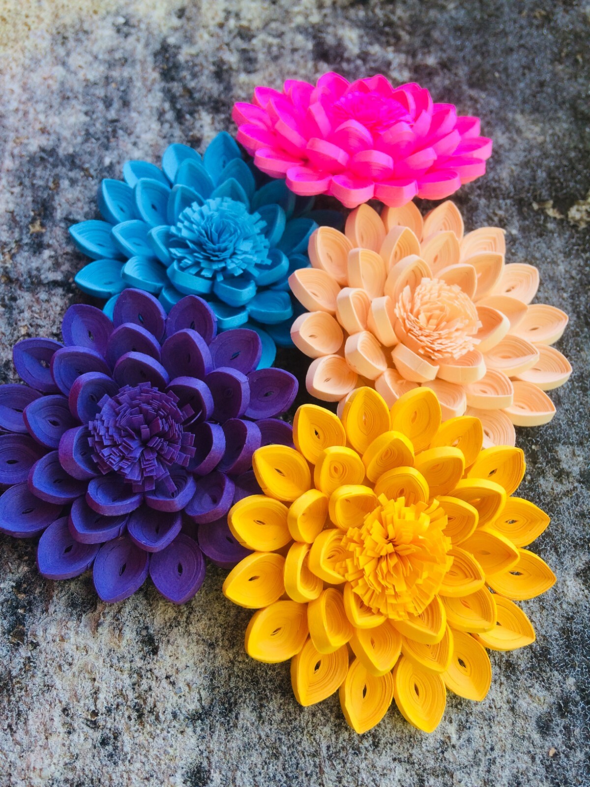 Paper Quilling beautiful handmade flowers multicolour 10 lot | eBay