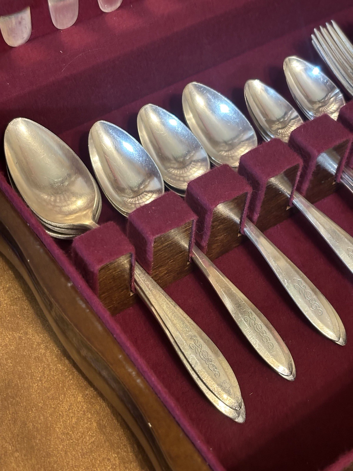 1914 Community Plate PATRICIAN 39 Piece Silverplate Flatware Set | eBay