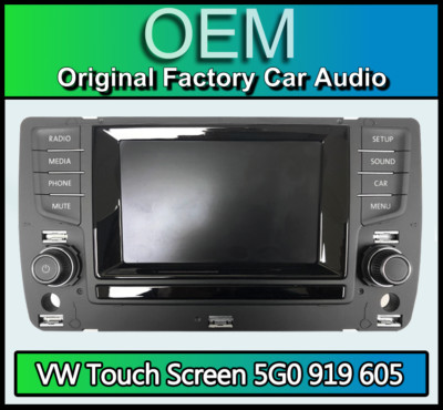Volkswagen 5G0 919 605 VW 2 DIN Touchscreen Radio Display Multimedia ...