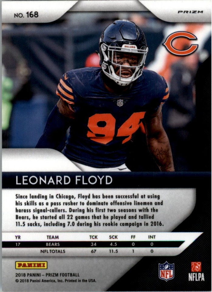 2018 Panini Prizm Prizms Neon Green Pulsar #168 Leonard Floyd - NM-MT | eBay