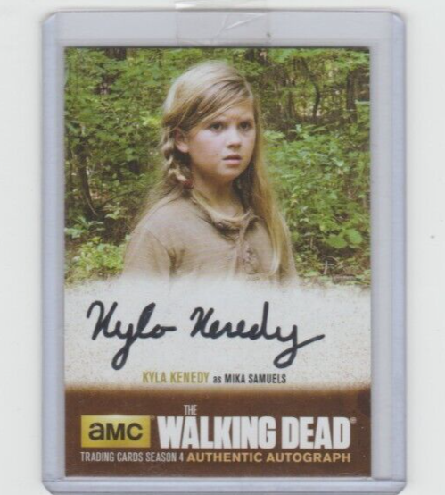 WALKING DEAD SEASON 4 PART 1 KYLA KENEDY/MIKA SAMUELS AUTOGRAPH CARD # ...