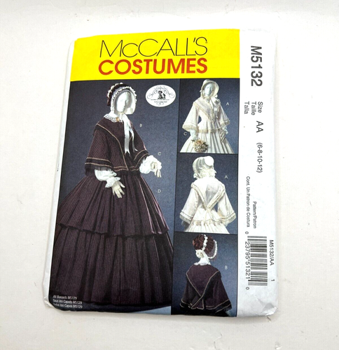 M 5132 Civil War Costume Sewing Pattern Size AA 6 8 10 12 Uncut ...