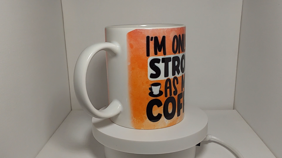 Coffee Quips Crafted Only as Strong as My Coffee Ceramic Coffee Mug | eBay