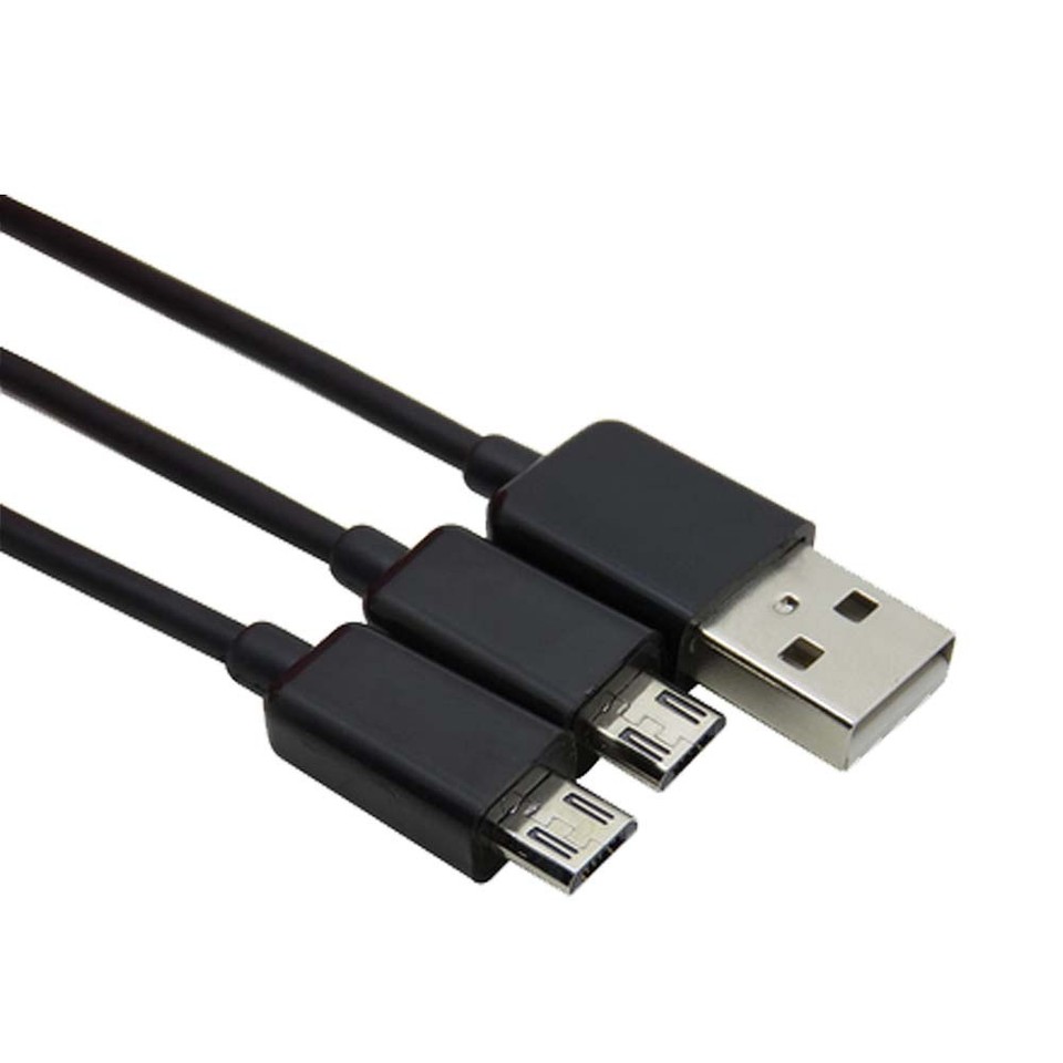 Short 20cm USB A Male to 2 Micro B USB Male 5pin Y Splitter fast ...